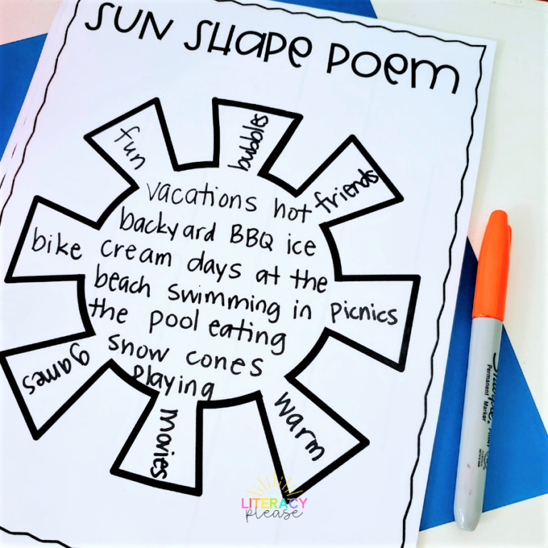 Poetry Activities for Kids to End the School Year - Literacy Please
