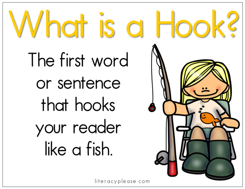 How to Write a Hook for 1st and 2nd Graders - Literacy Please