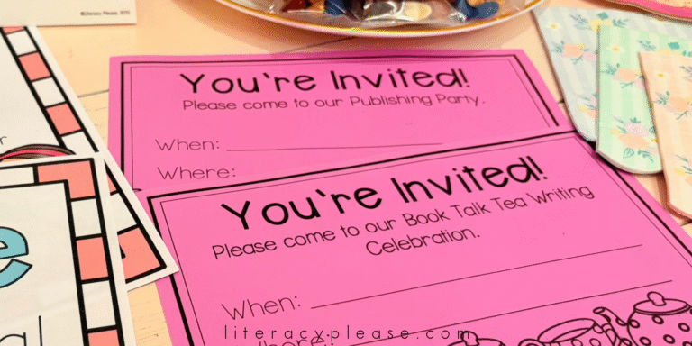 Publishing Party Celebration: Big Moments for Little Writers - Literacy ...